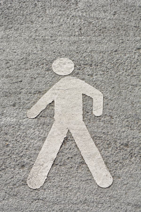 Pedestrian symbol stock image. Image of walkable, safety - 298561223