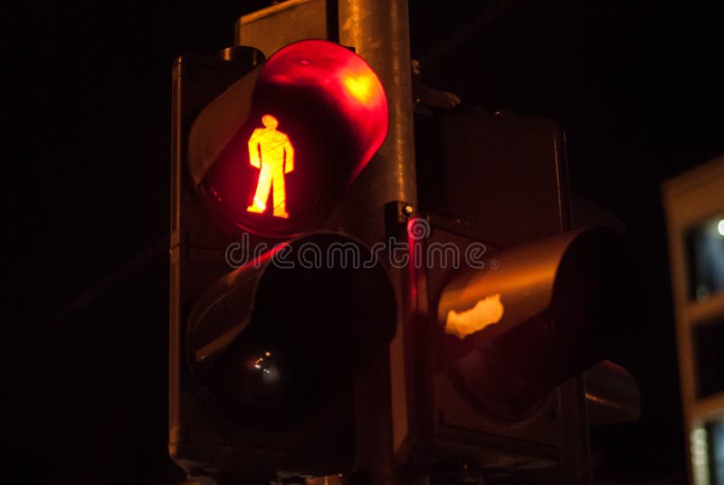 Pedestrian traffic light stock image. Image of city, caution - 79161717