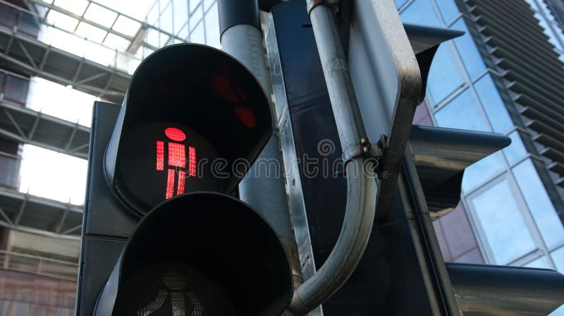 Pedestrian Traffic Red Light Stock Photo - Image of indicator, control ...