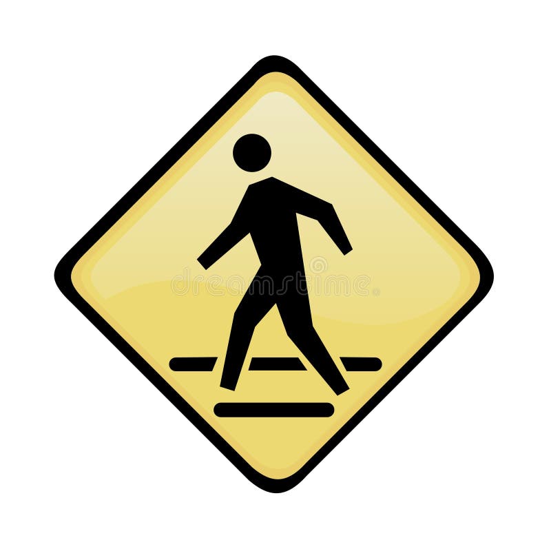 Pedestrian traffic sign stock illustration. Illustration of city - 4385760