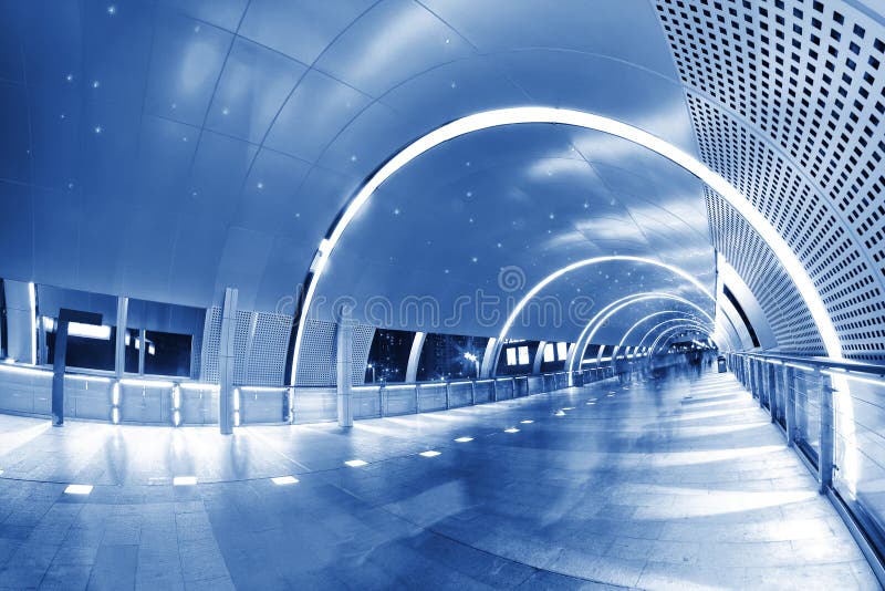 Pedestrian tunnel stock image. Image of design, airport - 31907591