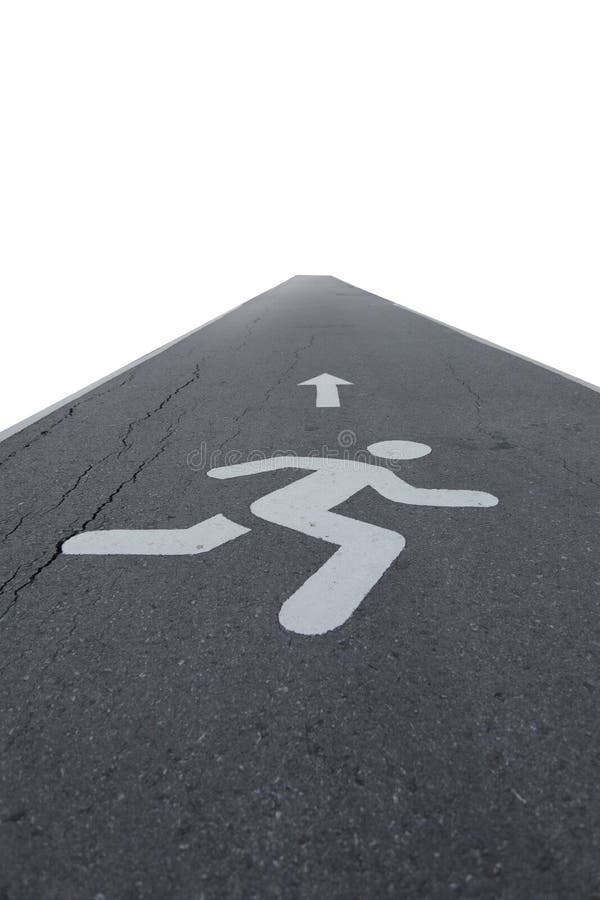 Pedestrian Walk Sign on Walkway Stock Image - Image of information ...