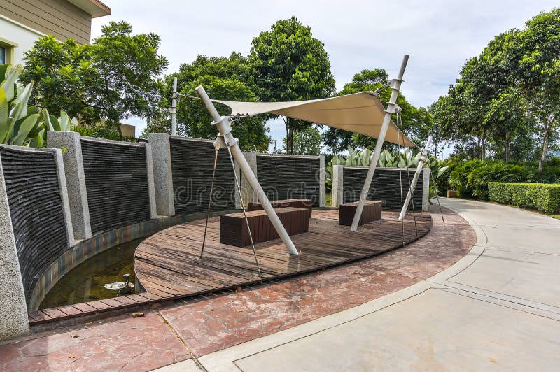 Pedestrian walkway stock photo. Image of nature, green - 33354628