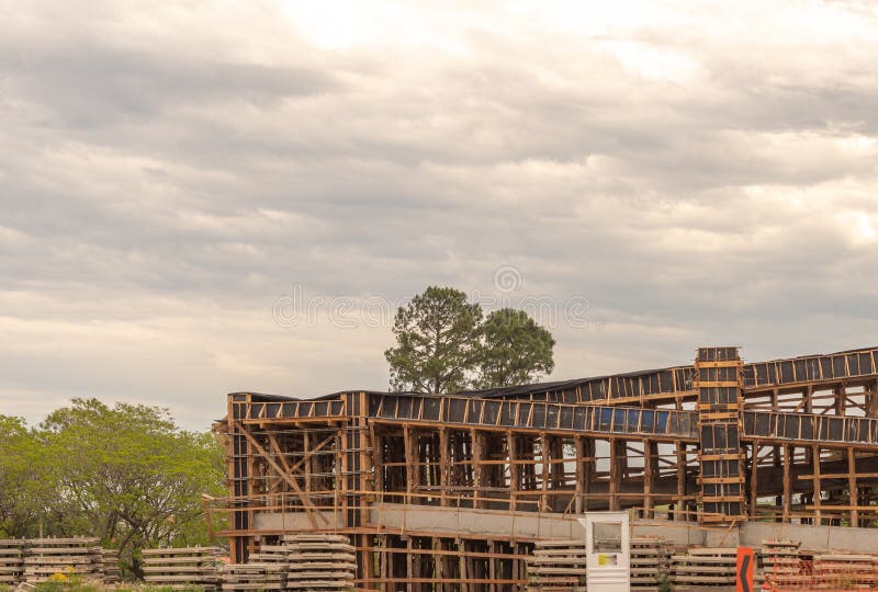 Pedestrian Walkway Over Highway Under Construction 06 Stock Image ...