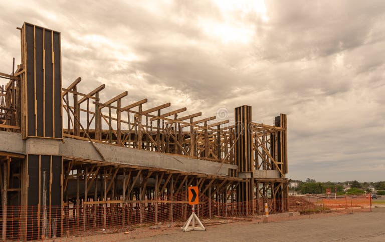 Pedestrian Walkway Over Highway Under Construction 02 Stock Image ...