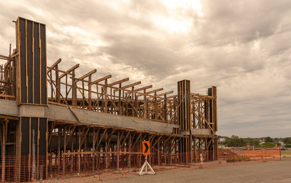 Pedestrian Walkway Over Highway Under Construction 02 Stock Image ...