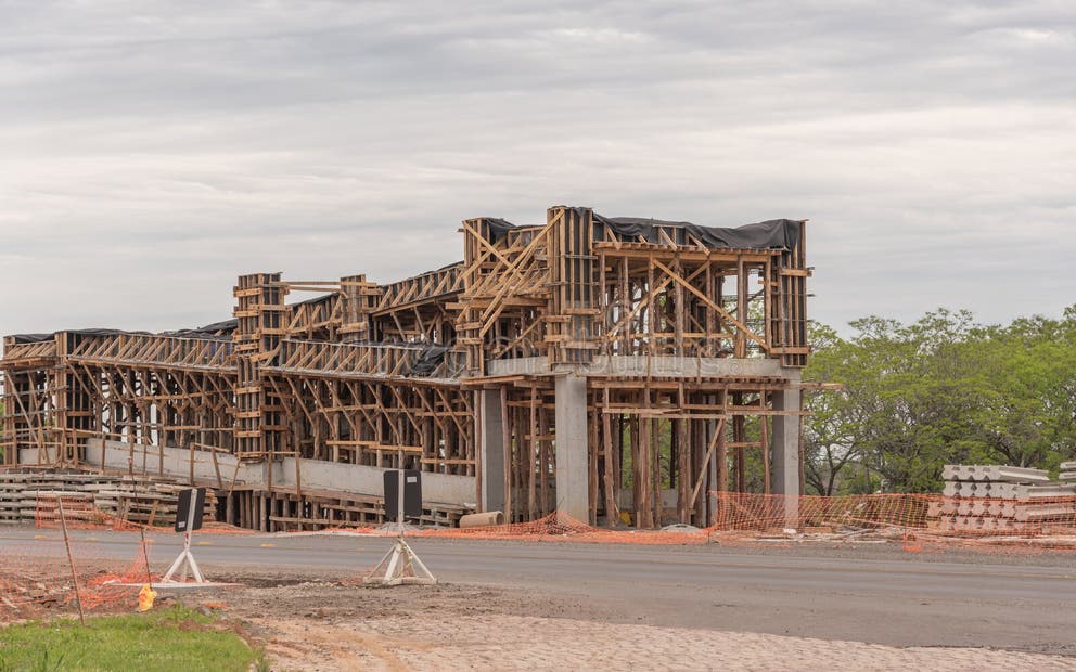 Pedestrian Walkway Over Highway Under Construction 08 Stock Photo ...