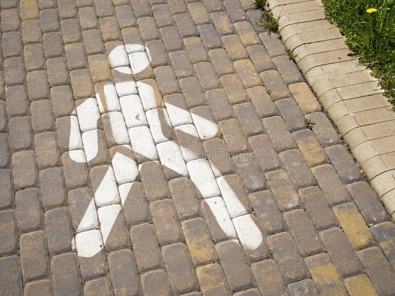 Pedestrian way stock image. Image of brick, pavement - 36107569