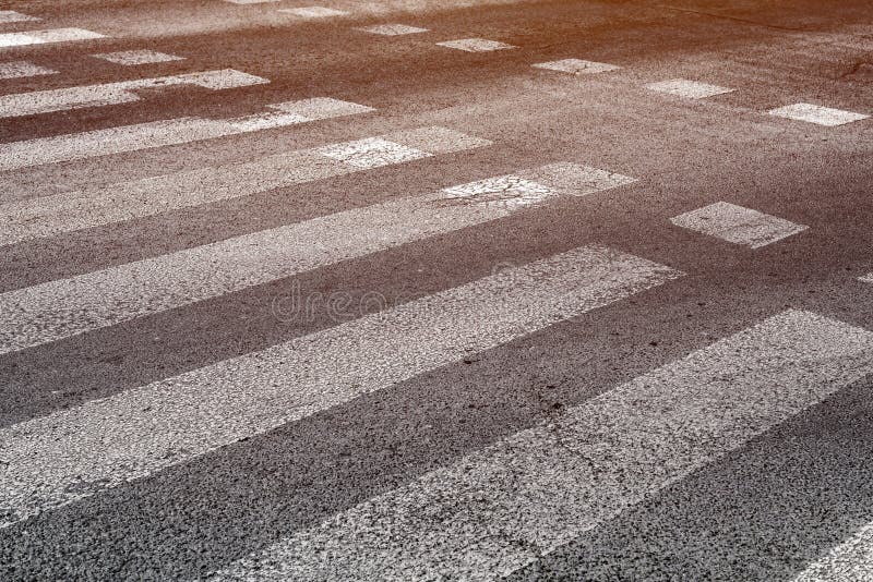 Pedestrian Zebra Crossing on Asphalt Road Stock Image - Image of zebra ...