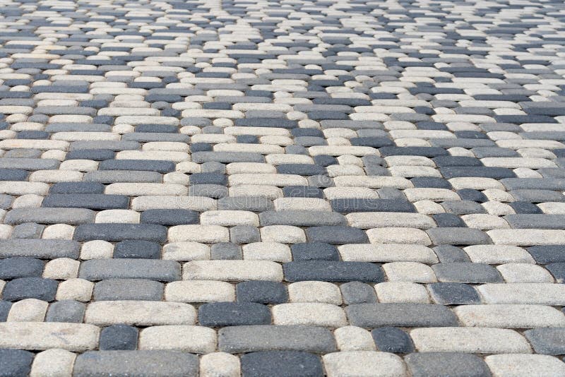 Pedestrian Zone, Paved with Artificial Stone, Pavement in Perspective ...