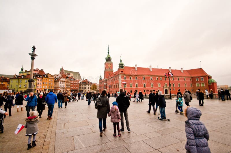 Pedestrians in Outdoor Square Editorial Stock Photo - Image of children ...