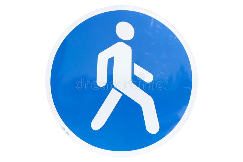 `Pedestrians only` Road Sign Isolated on White Stock Photo - Image of ...