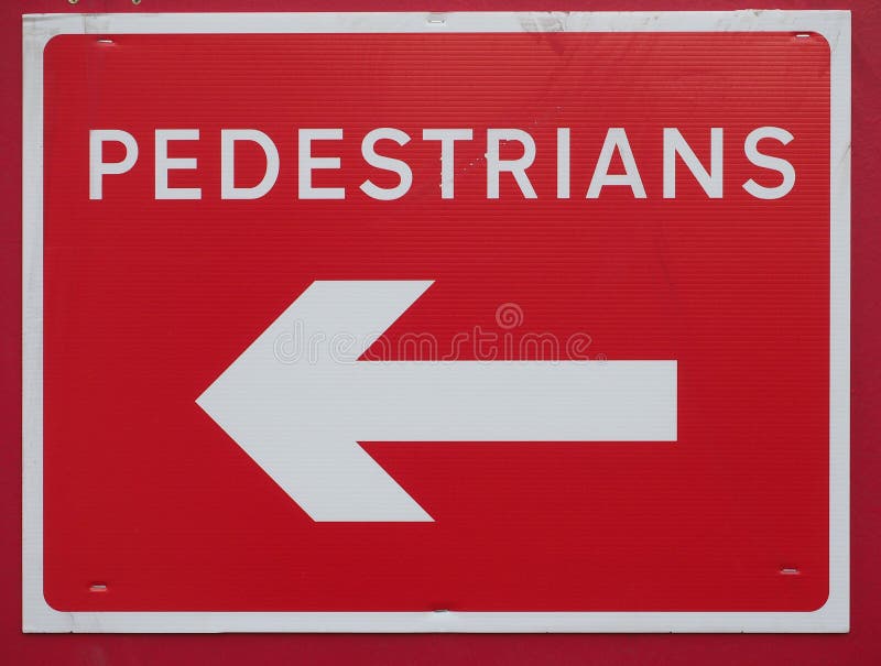 Pedestrians Direction Arrow Sign and Steps Stock Photo - Image of ...