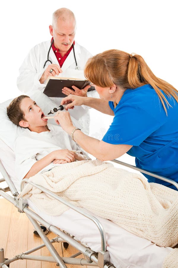 Pediatric Hospital - Say Ahhh Stock Image - Image of nurse, blanket ...