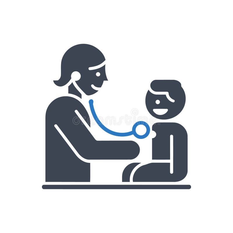 Pediatric Medical Examination Icon Stock Vector - Illustration of sign ...