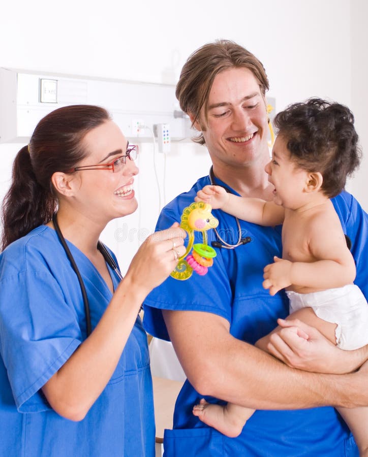 Pediatrician and baby stock photo. Image of childhood - 8097246