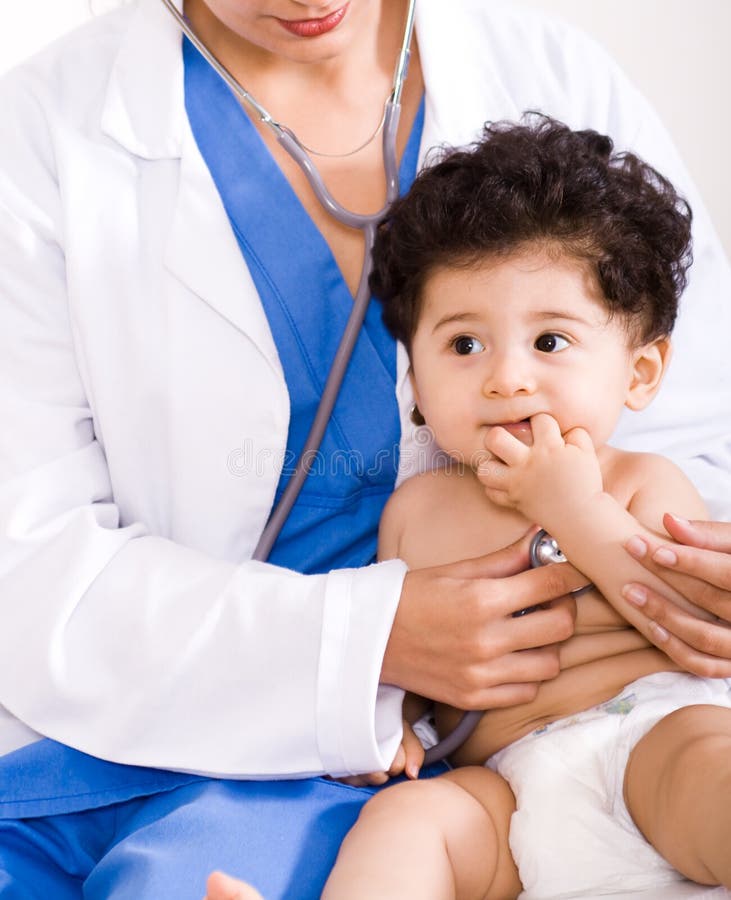Pediatrician and child stock image. Image of heal, equipment - 8182421