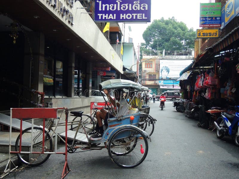 Thai Cycle rickshaw stock image. Image of bangkok, rickshaw - 83125831