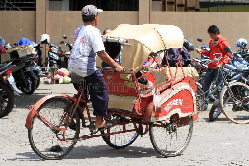 Pedicab editorial stock photo. Image of traveler, solo - 35543893