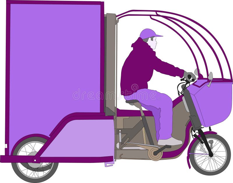 Pedicab Vector Illustration Stock Vector - Illustration of person ...