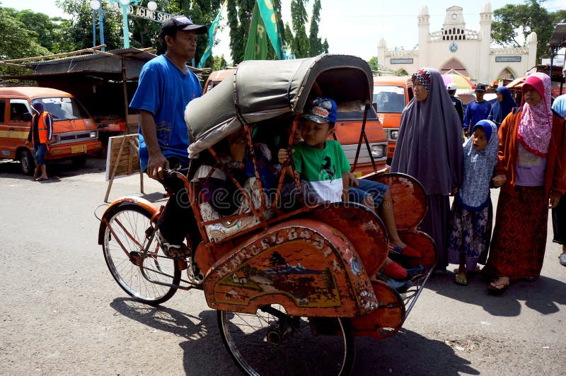 Pedicab editorial stock photo. Image of traveler, solo - 35543893