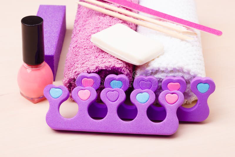 Pedicure Accessories Set Tools Closeup Stock Photo - Image of ...