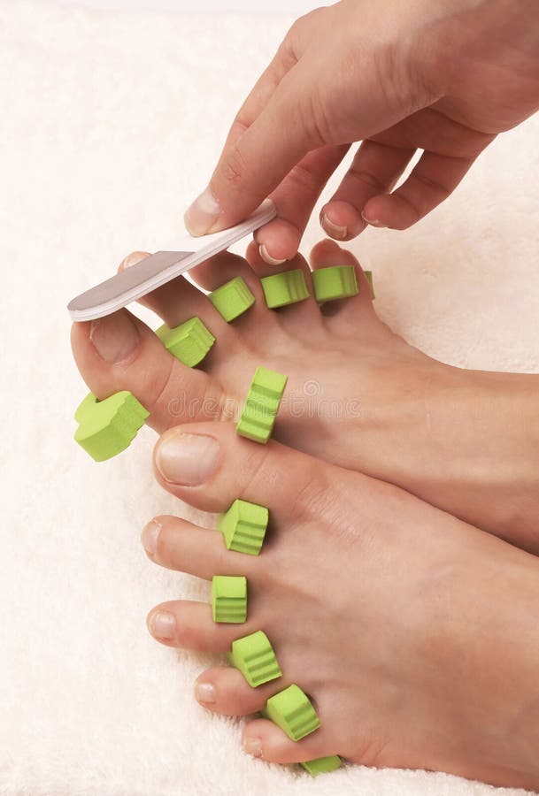 Beautiful Feet with Perfect Spa Pedicure Stock Image - Image of closeup ...