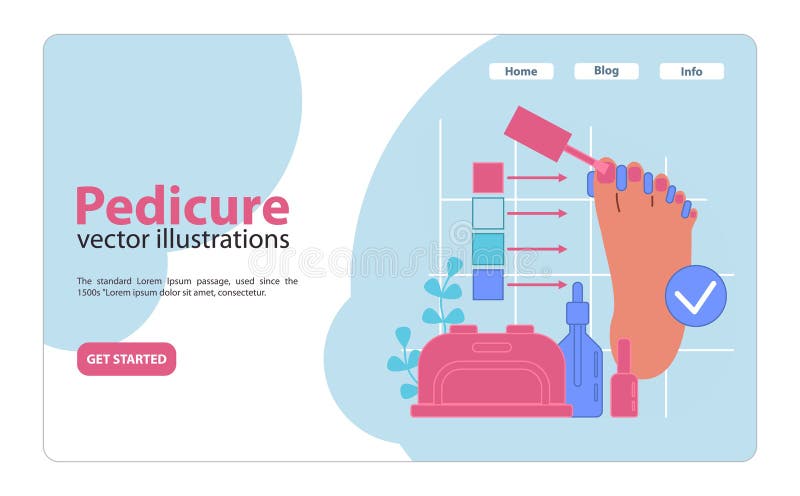 Pedicure Process Illustration. Stock Vector - Illustration of ...