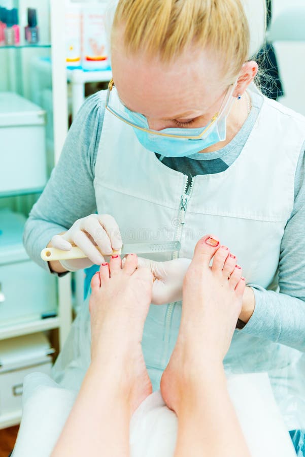 Pedicure in process stock image. Image of medicine, beauty - 92736639