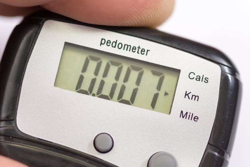 Pedometer in the hand stock photo. Image of studio, meter - 65095926