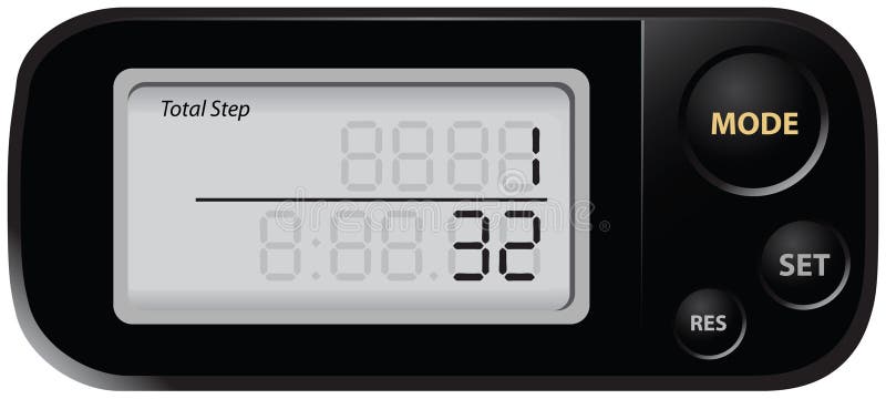 Pedometer for Walking stock vector. Illustration of cartoon - 41557778