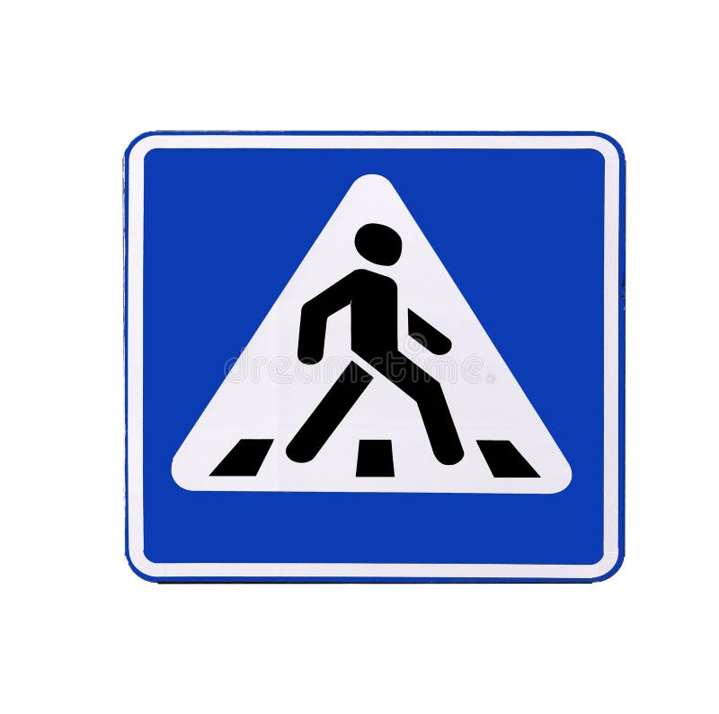 Pedone Del Segnale Stradale (passaggio Pedonale) Isolato Immagine Stock ...