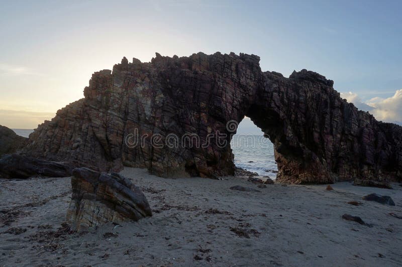 Pedra Furada stock image. Image of tropical, arch, destination - 74176289