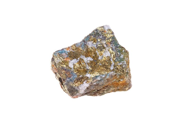 Calcopirite Mineral No Fundo Preto Foto de Stock - Imagem de conceito ...