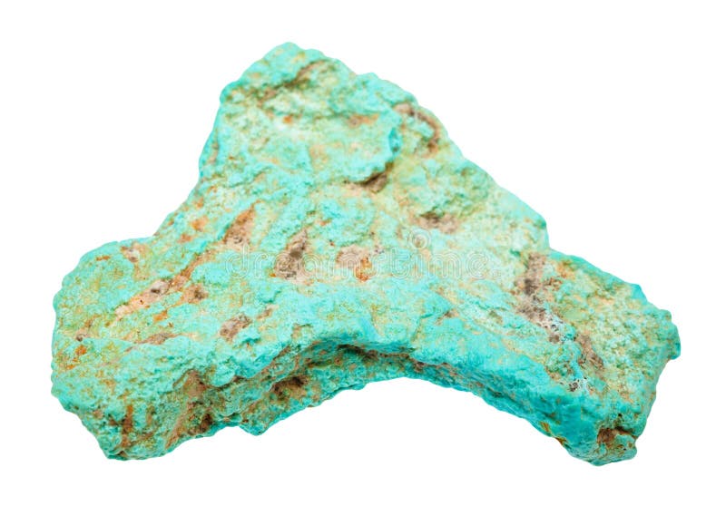 Pedra Preciosa Crua De Turquesa Isolada No Branco Imagem de Stock ...