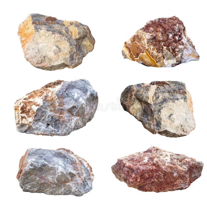 Pedras Grandes Da Rocha Do Granito, Isoladas No Branco Imagem de Stock ...