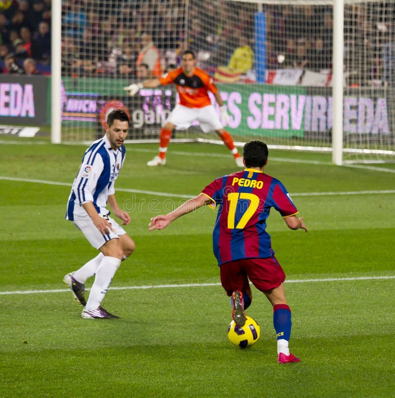 Pedro (FC Barcelona) imagem editorial. Imagem de objetivo - 17429310