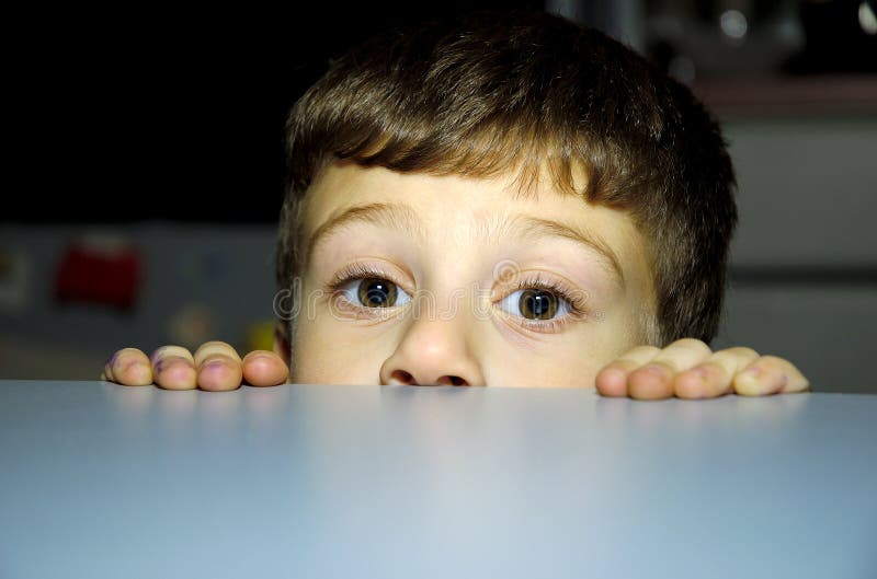 Eyes Looking Over Table