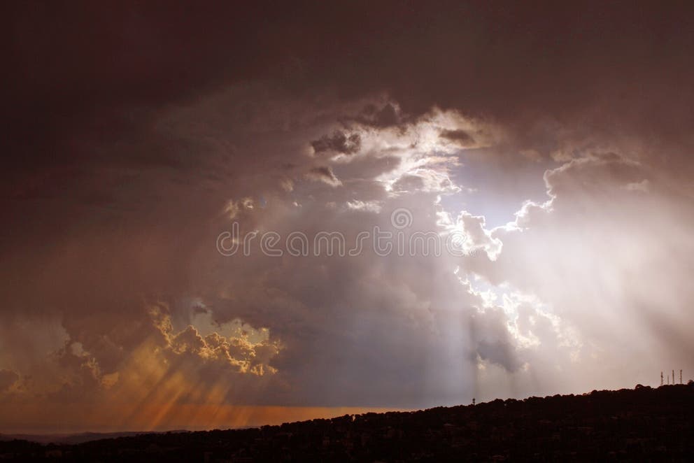 Peek a Boo with the Sun N Clouds Stock Image - Image of nature ...