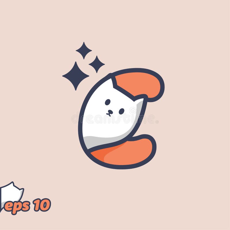 Peeking Cat Alphabet O stock illustration. Illustration of cartoon ...