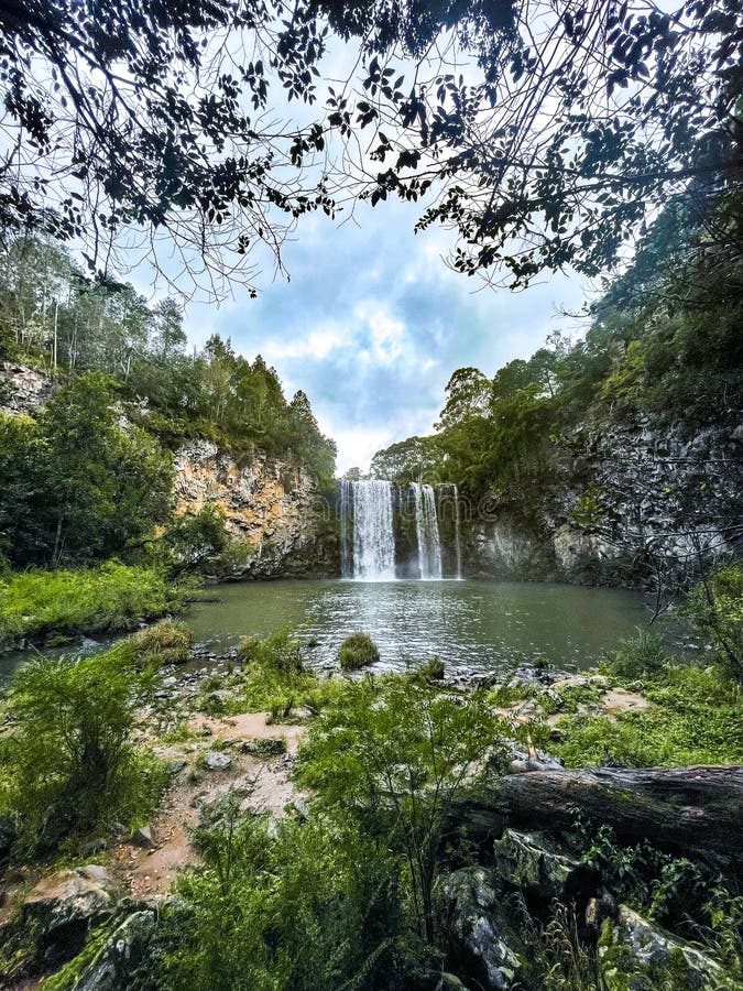 Peeking at a Waterfall at Waterfall Way Stock Photo - Image of harbour ...
