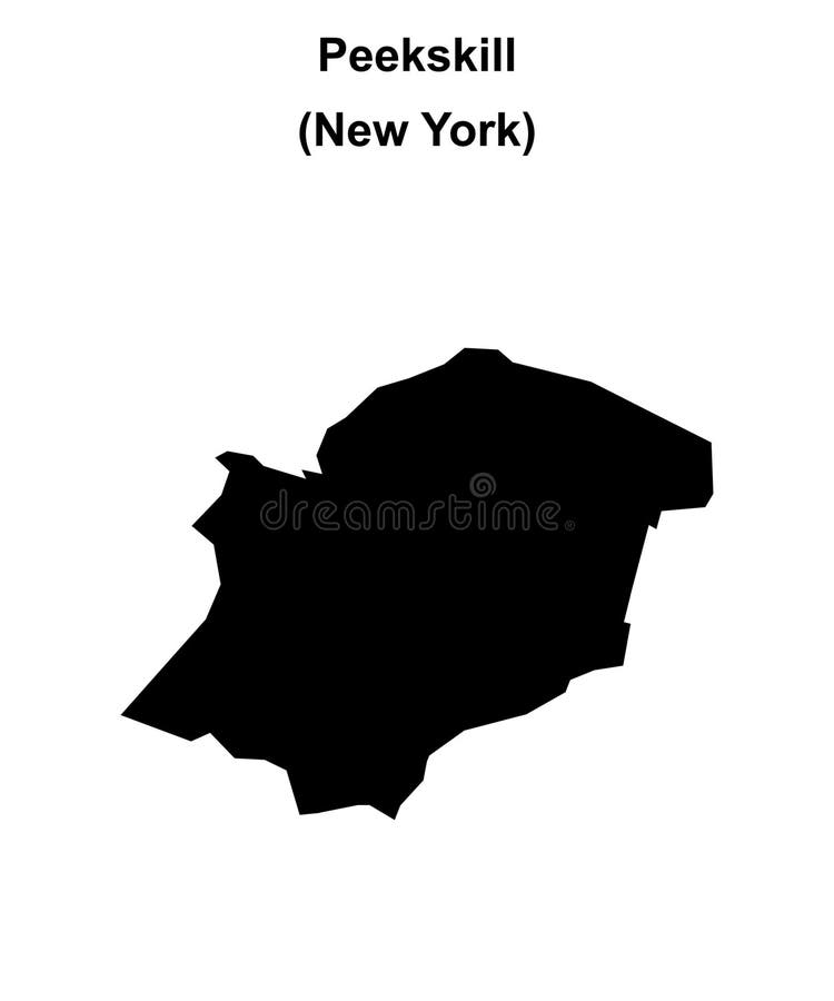 Peekskill outline map stock vector. Illustration of border - 357490065