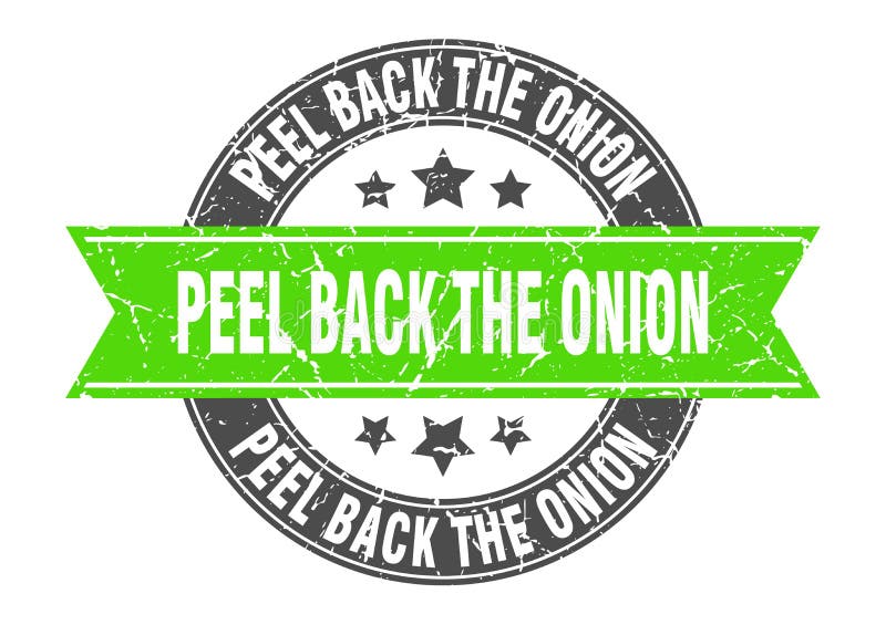 Peel back the onion stamp stock vector. Illustration of banner - 196538441