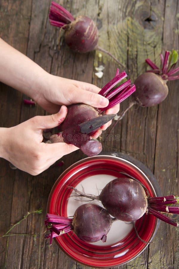 Peel the beetroot stock photo. Image of harvest, knife - 72805040