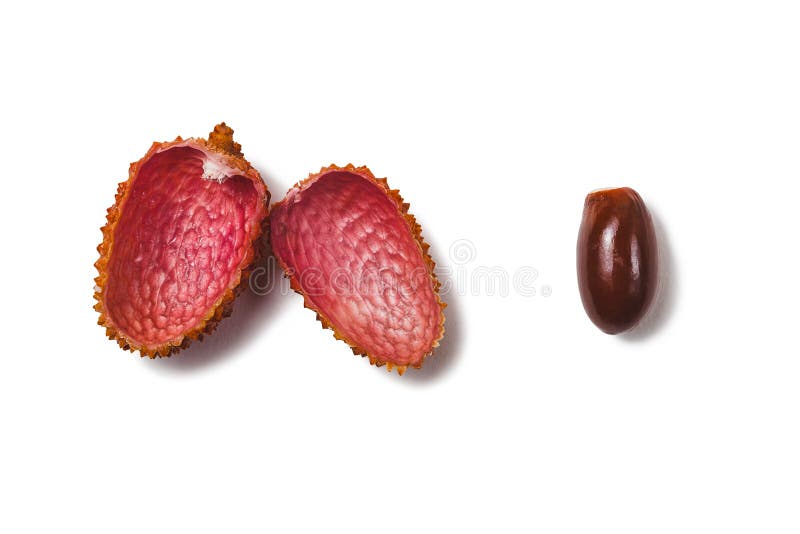 Spiky Lychee Fruits in a Red Basket Stock Photo - Image of yellow ...