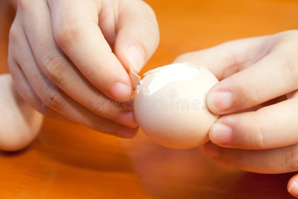 Peel eggs stock image. Image of closeup, fingers, shells - 26835075