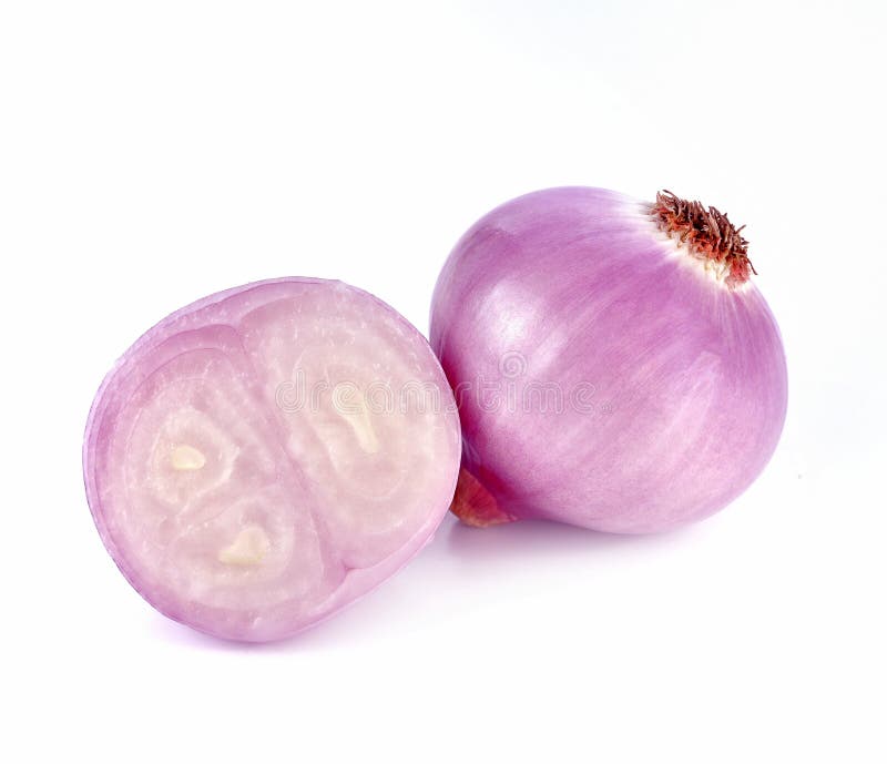Peel Shallots on a White Background Stock Image - Image of onion ...