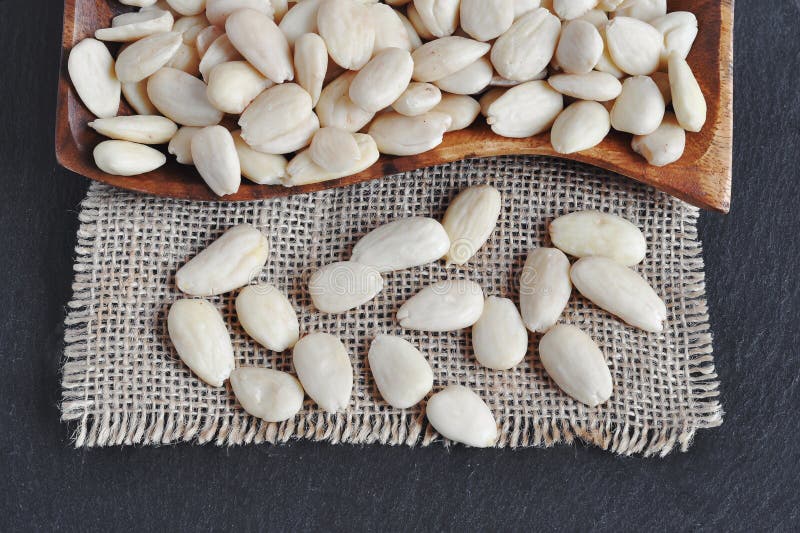Peeled Almonds, Blanched Almond. Stock Image - Image of food, fruit ...