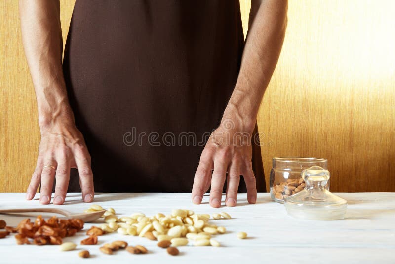 Peeled Almonds on the Table. Stock Photo - Image of healthy, energy ...