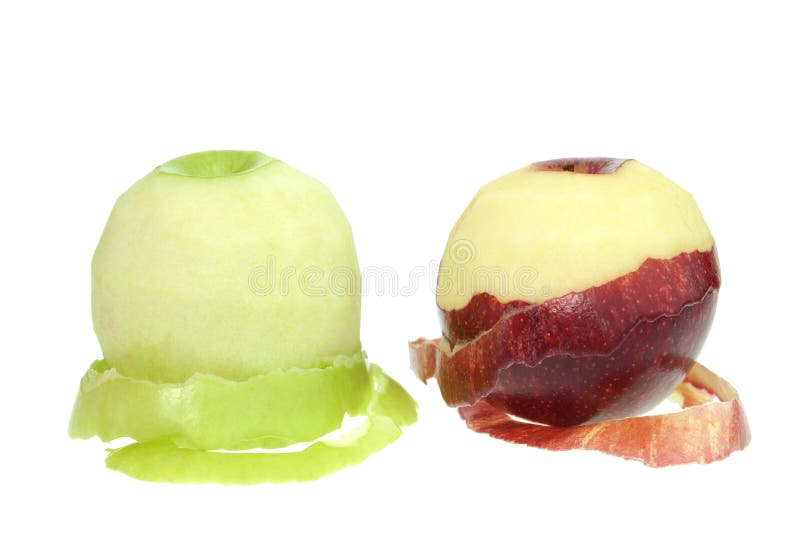 Peeled apple stock image. Image of studio, twisted, dieting - 85057509